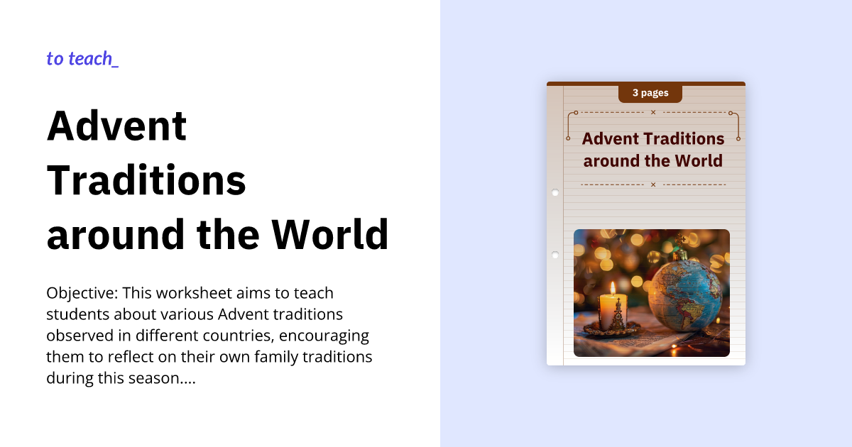 Advent Traditions around the World