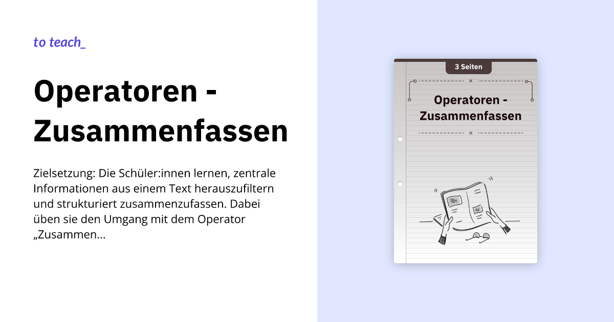 Operatoren - Zusammenfassen