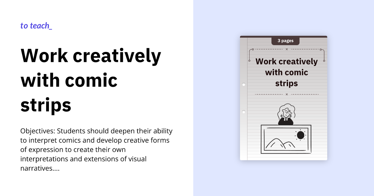 Work creatively with comic strips