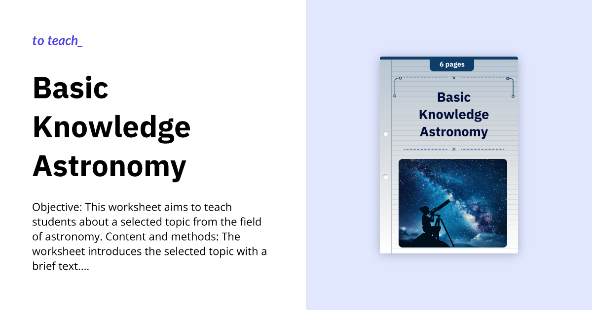 Basic Knowledge Astronomy