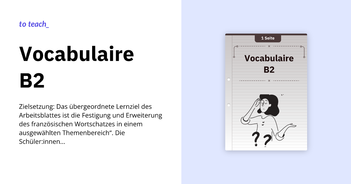 Vocabulaire B2
