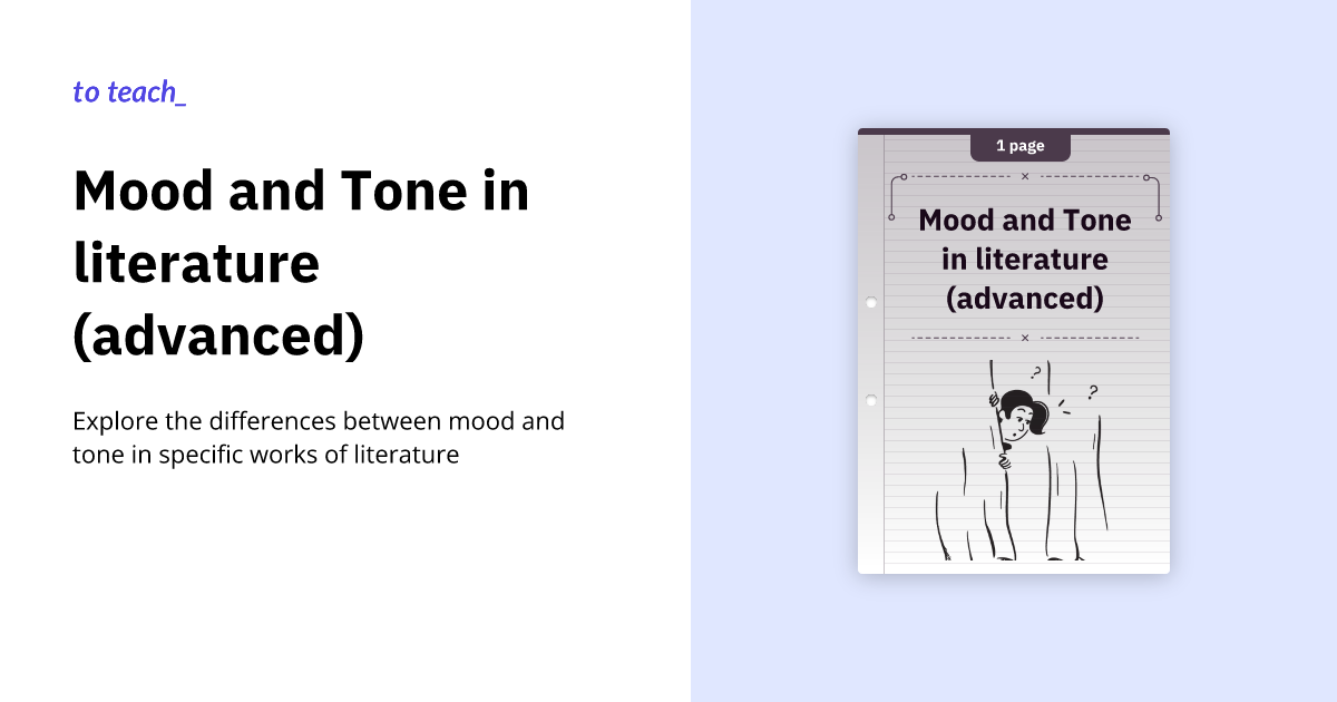 Mood and Tone in literature (advanced)