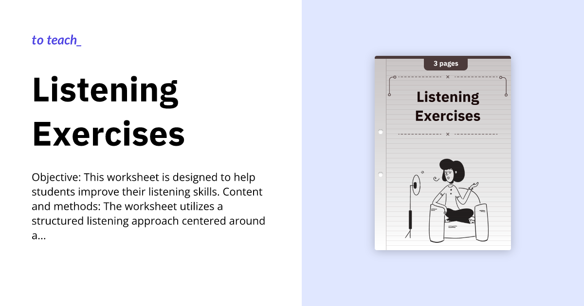 Listening exercises