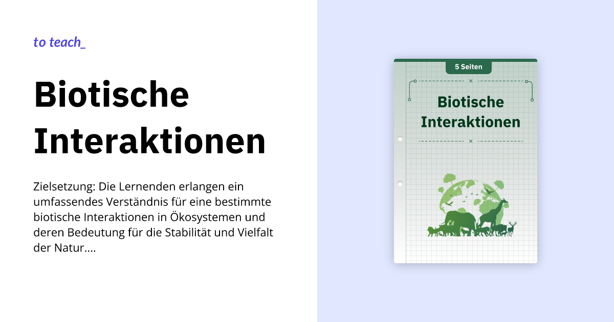 Biotische Interaktionen