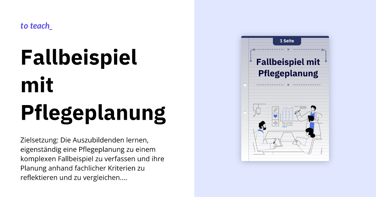 Fallbeispiel mit Pflegeplanung