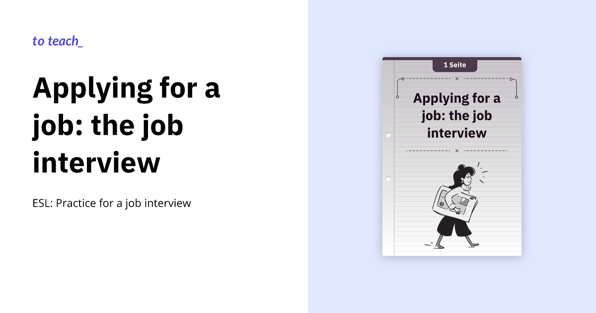 Applying for a job: the job interview