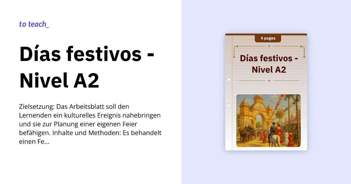 Días festivos - Nivel A2