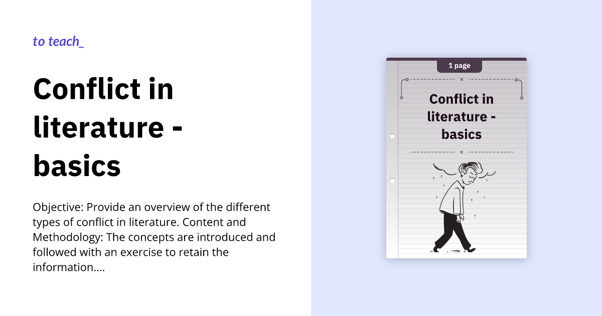 Conflict in literature - basics
