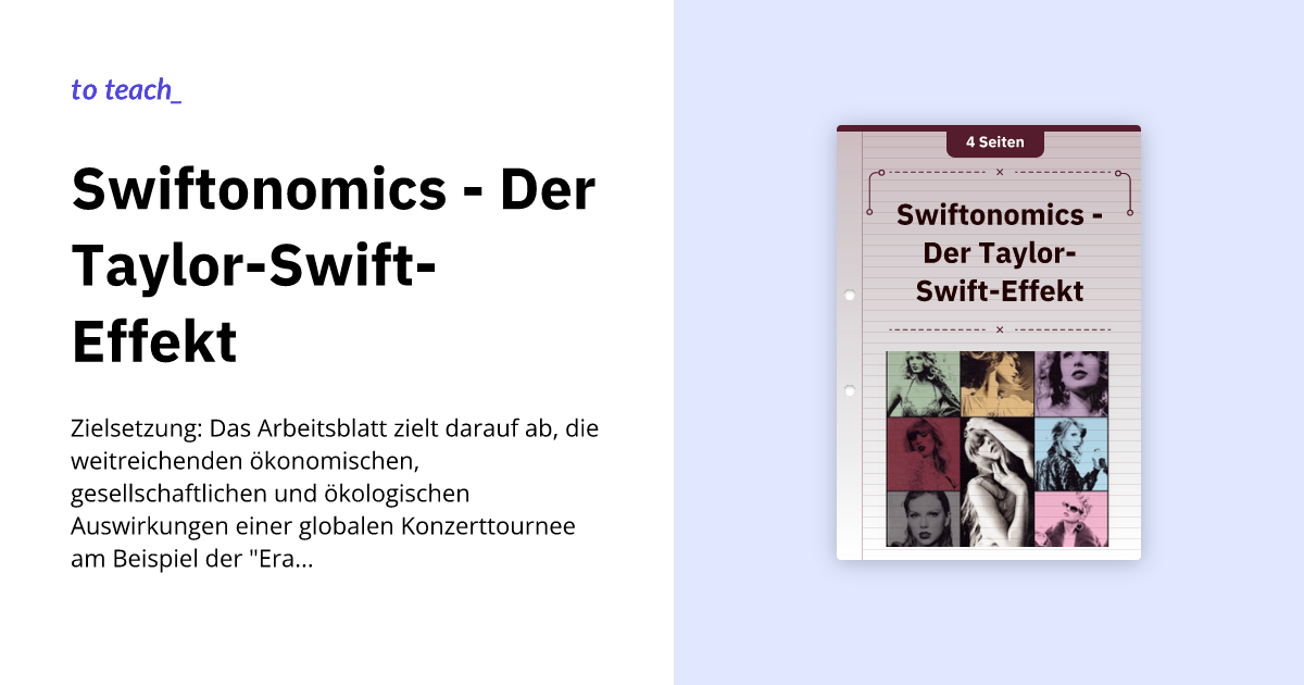 Swiftonomics - Der Taylor-Swift-Effekt