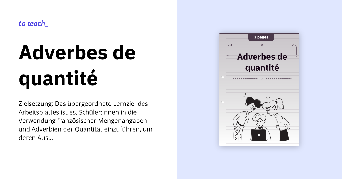 Adverbes de quantité