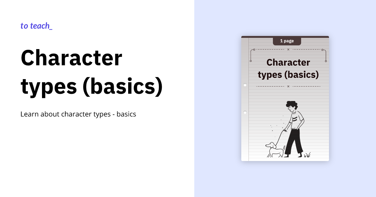 Character types (basics)
