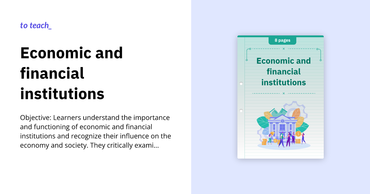 Economic and financial institutions