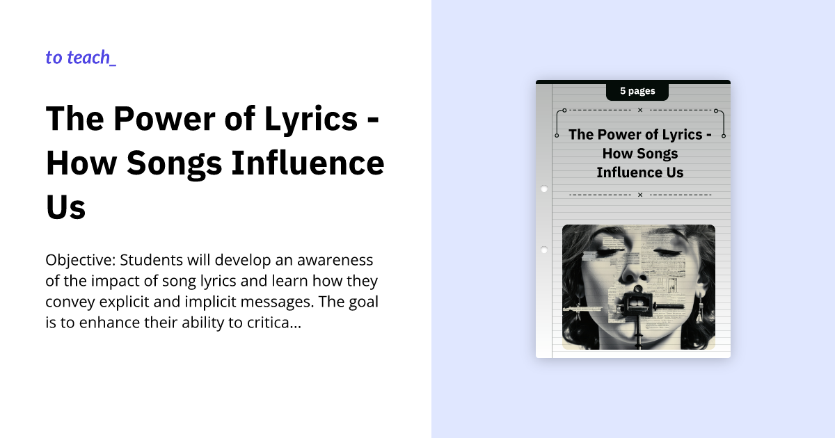 The Power of Lyrics - How Songs Influence Us