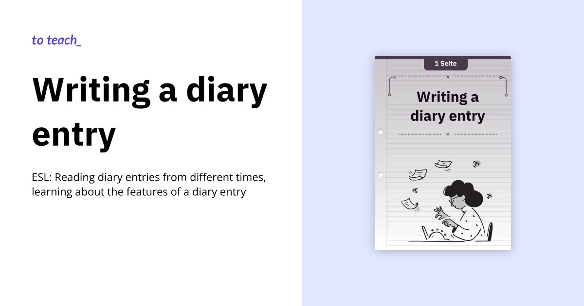 Writing a diary entry
