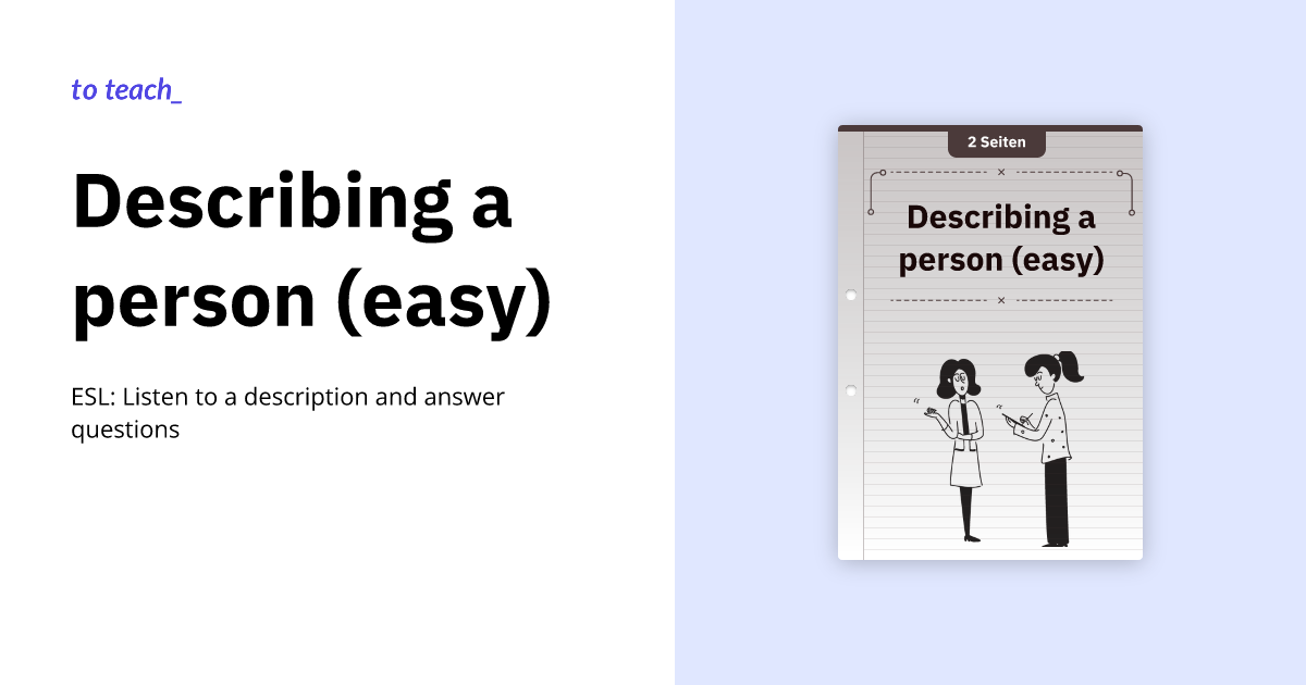 Describing a person (easy)