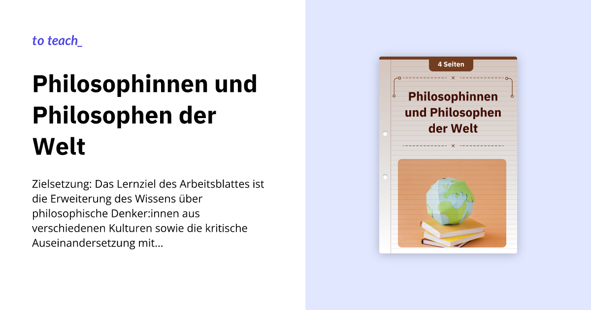 Philosophinnen und Philosophen der Welt
