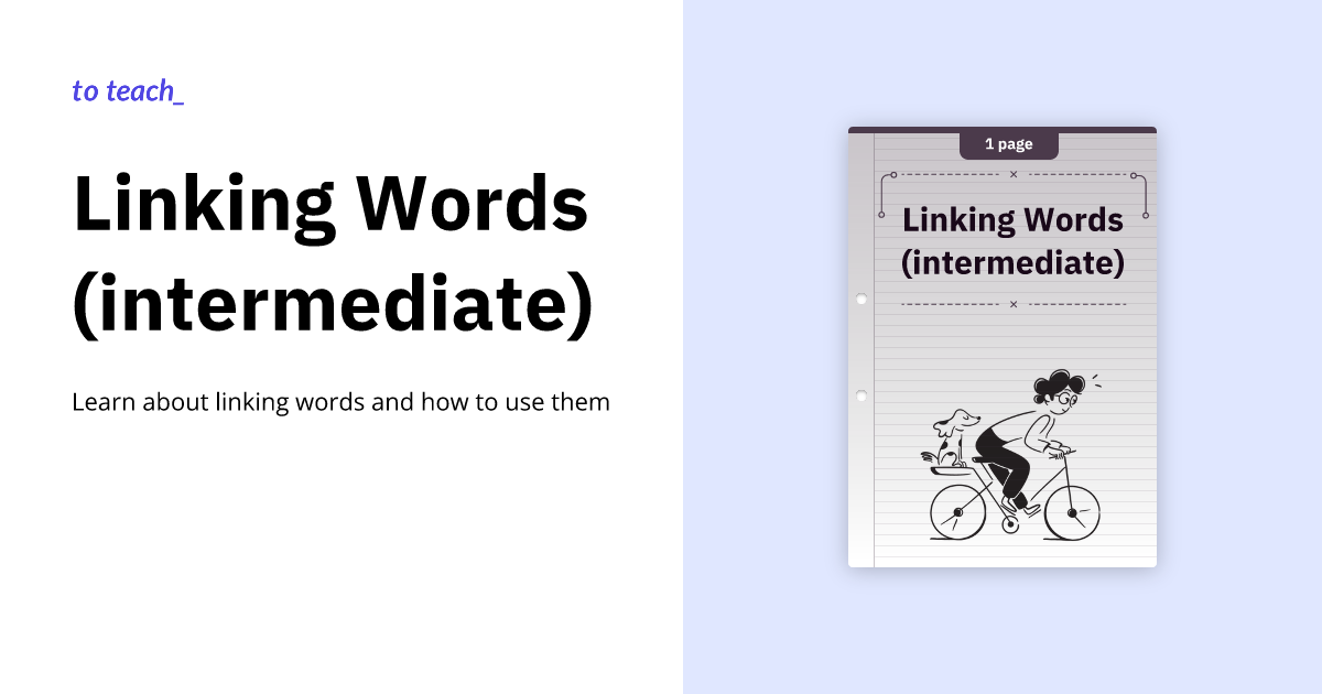 Linking Words (intermediate)