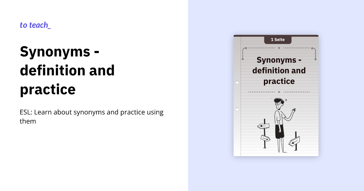 Synonyms - definition and practice