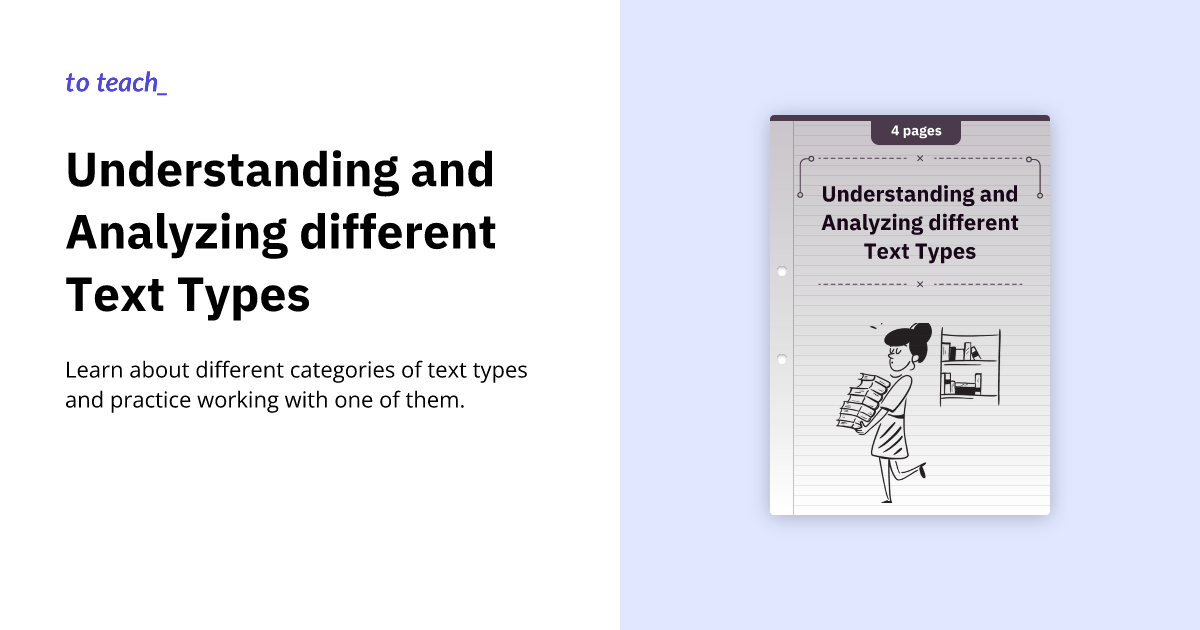Understanding and Analyzing different Text Types