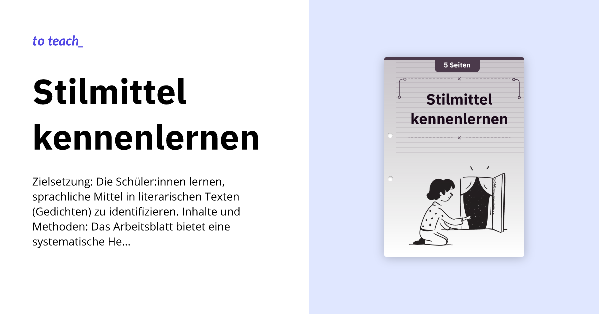Stilmittel kennenlernen