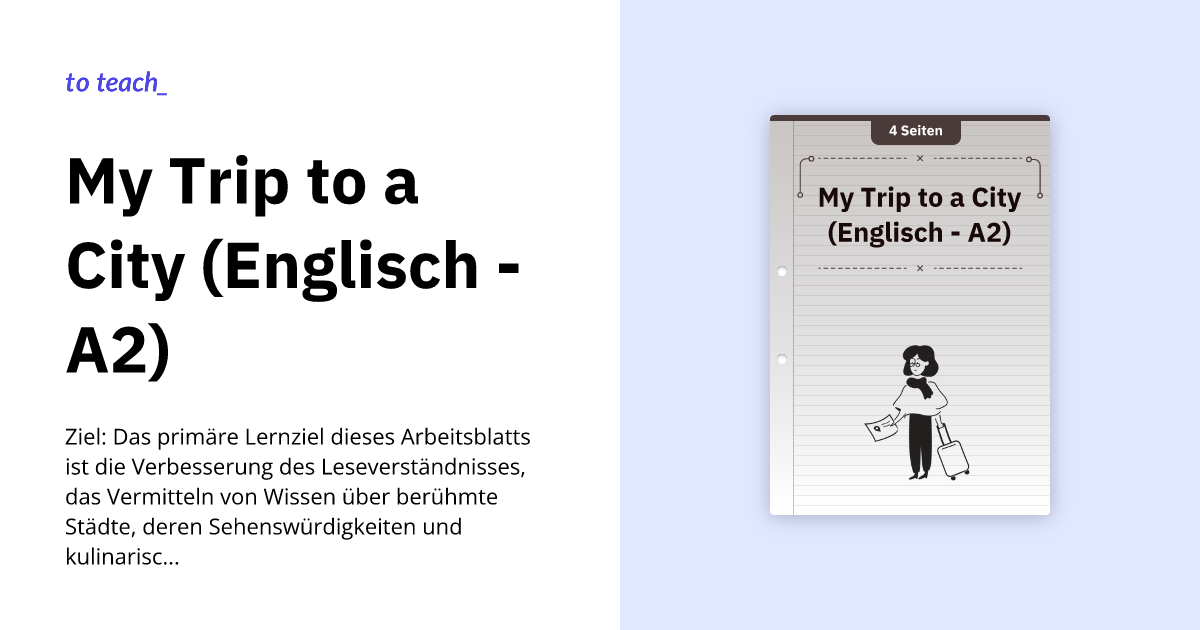 My Trip to a City (Englisch - A2)