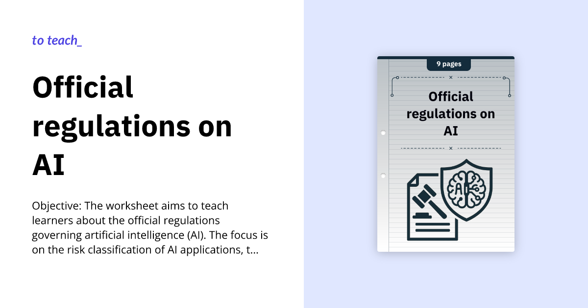 Official regulations on AI