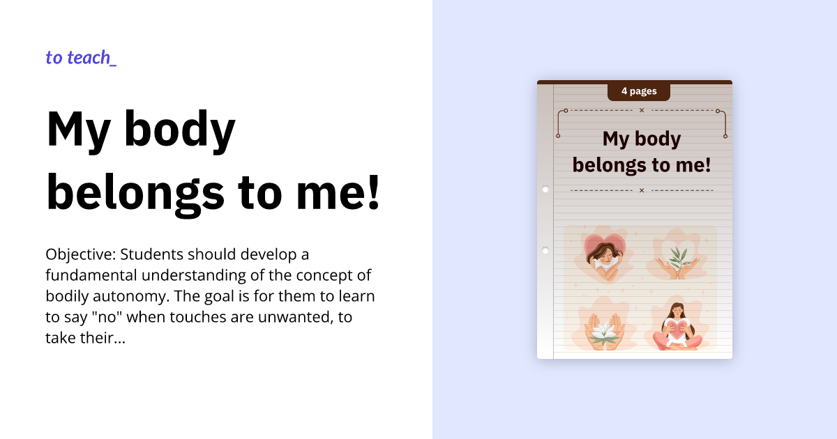 My body belongs to me!