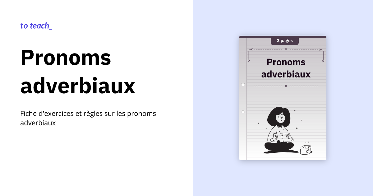 Pronoms adverbiaux