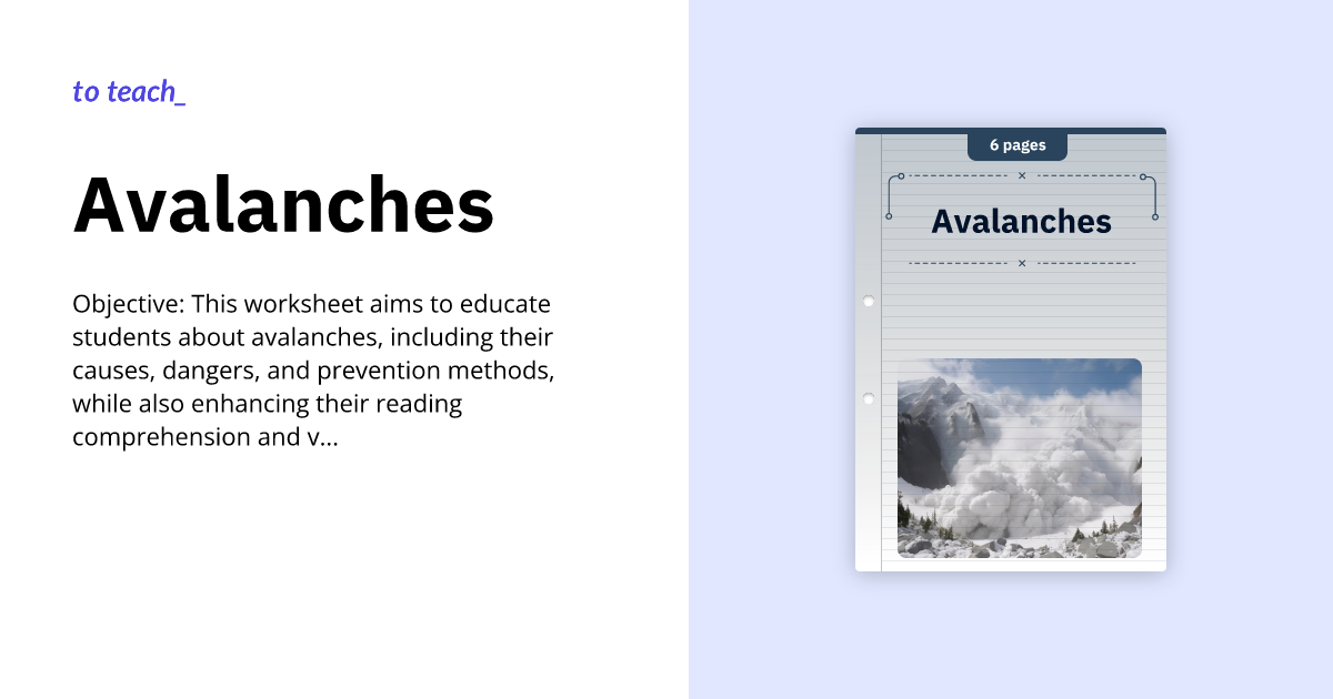 Avalanches