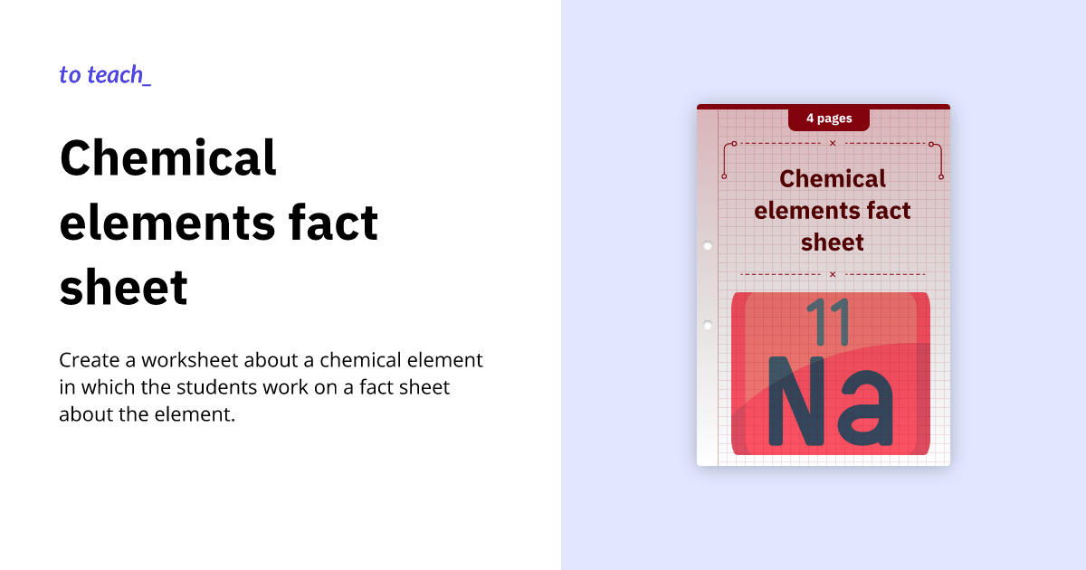 Chemical elements fact sheet