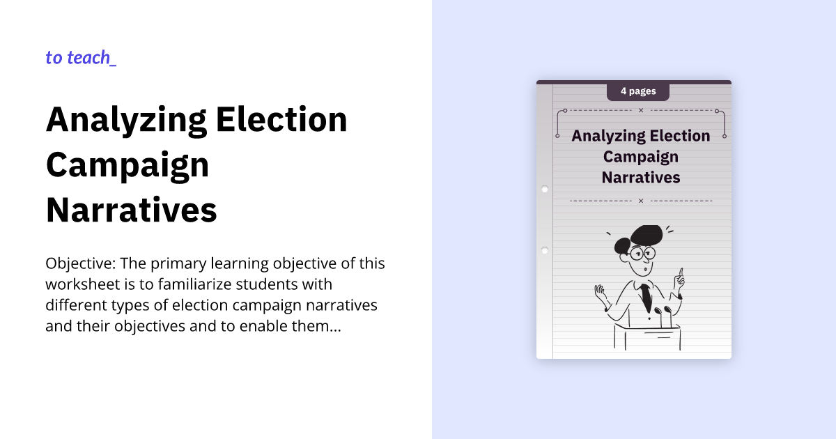 Analyzing Election Campaign Narratives