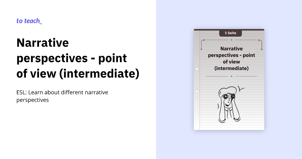 Narrative perspectives - point of view (intermediate)
