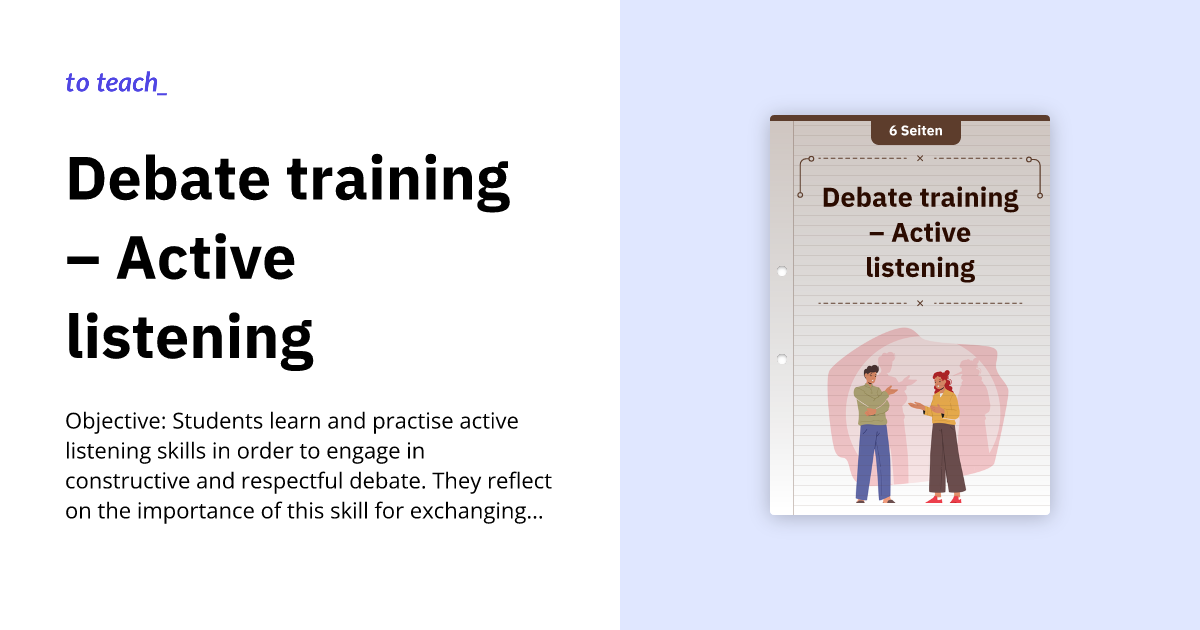 Debate training – Active listening