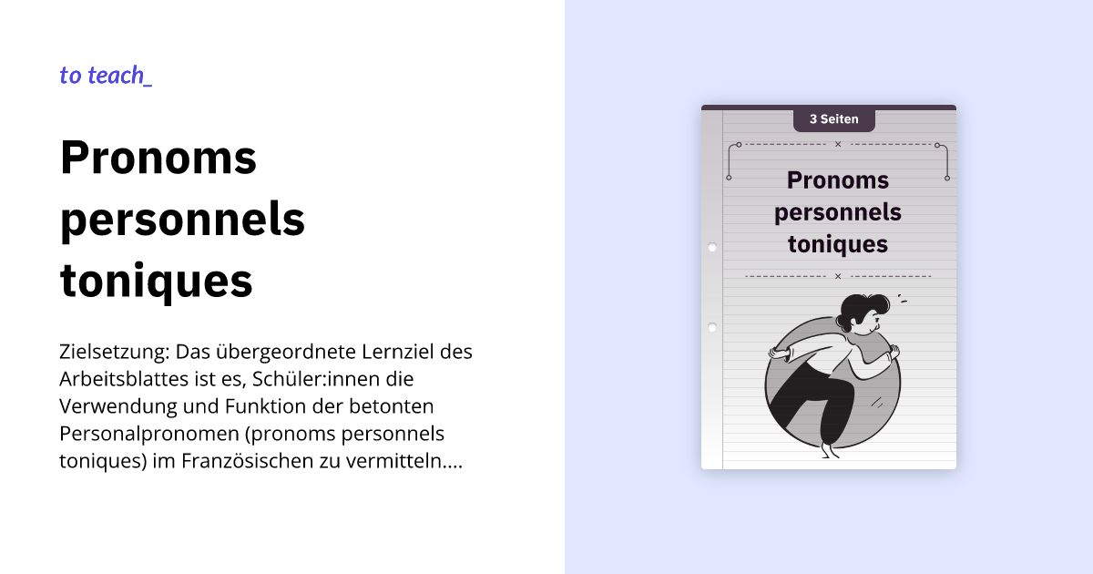 Pronoms personnels toniques