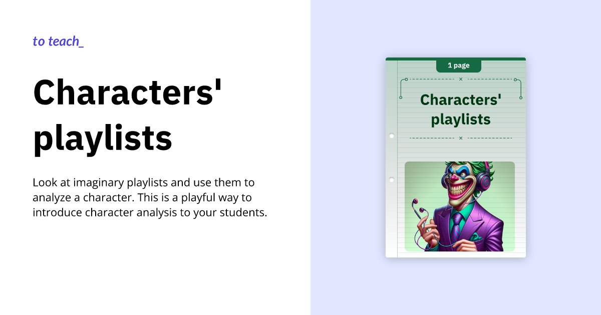 Characters' playlists