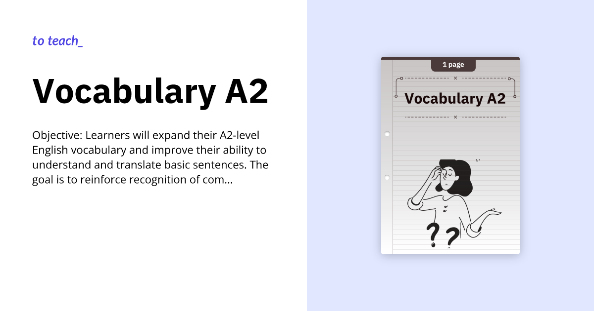 Vocabulary A2