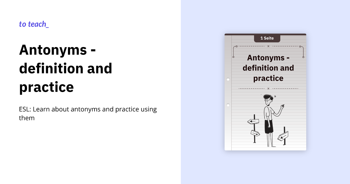 Antonyms - definition and practice
