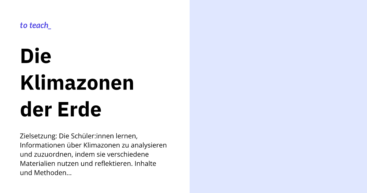 Die Klimazonen der Erde