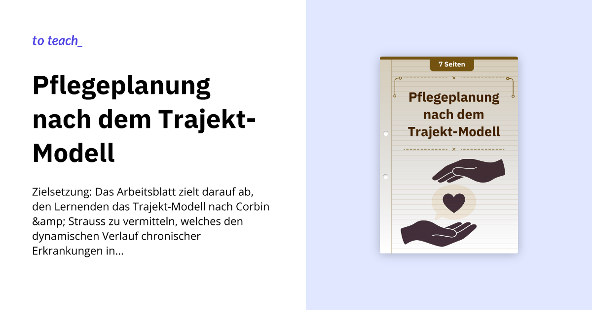 Pflegeplanung nach dem Trajekt-Modell