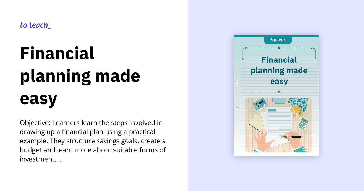 Financial planning made easy