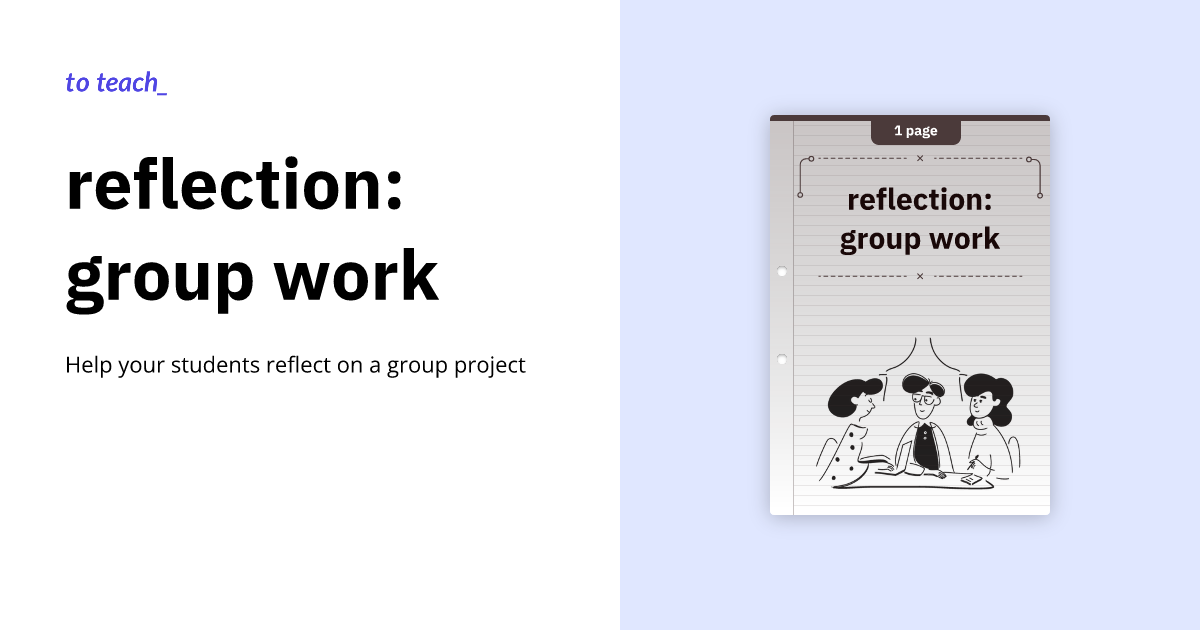 reflection: group work