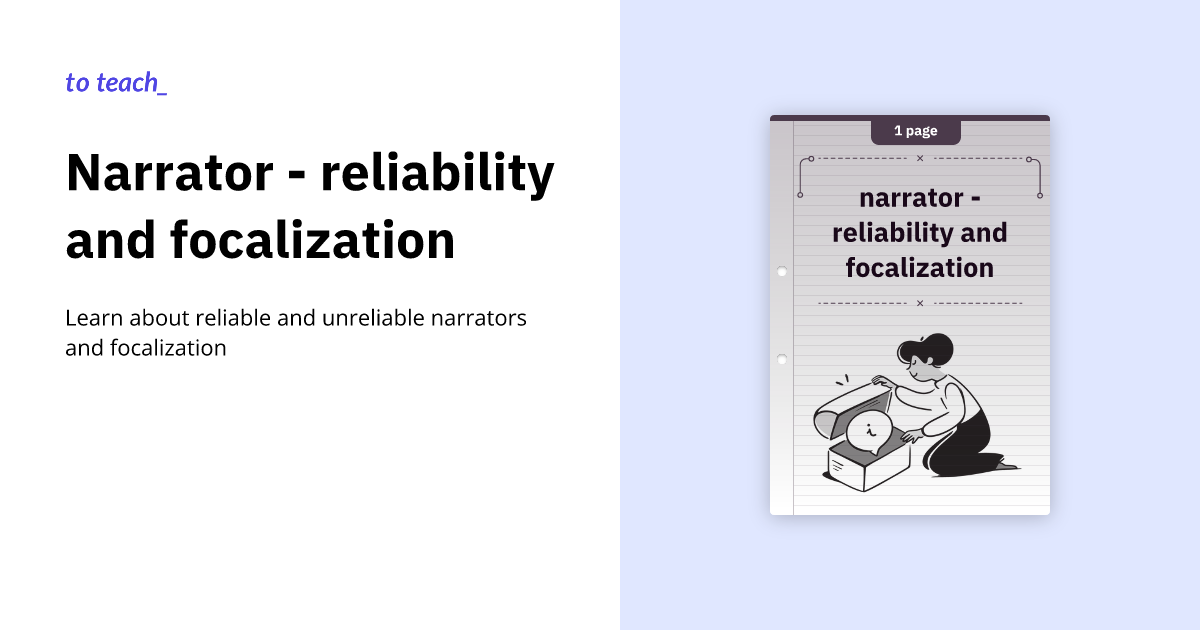 Narrator - reliability and focalization