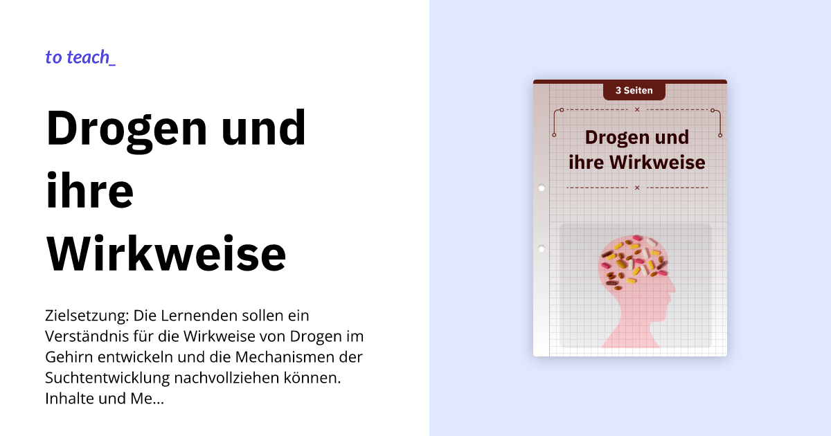 Drogen und ihre Wirkweise